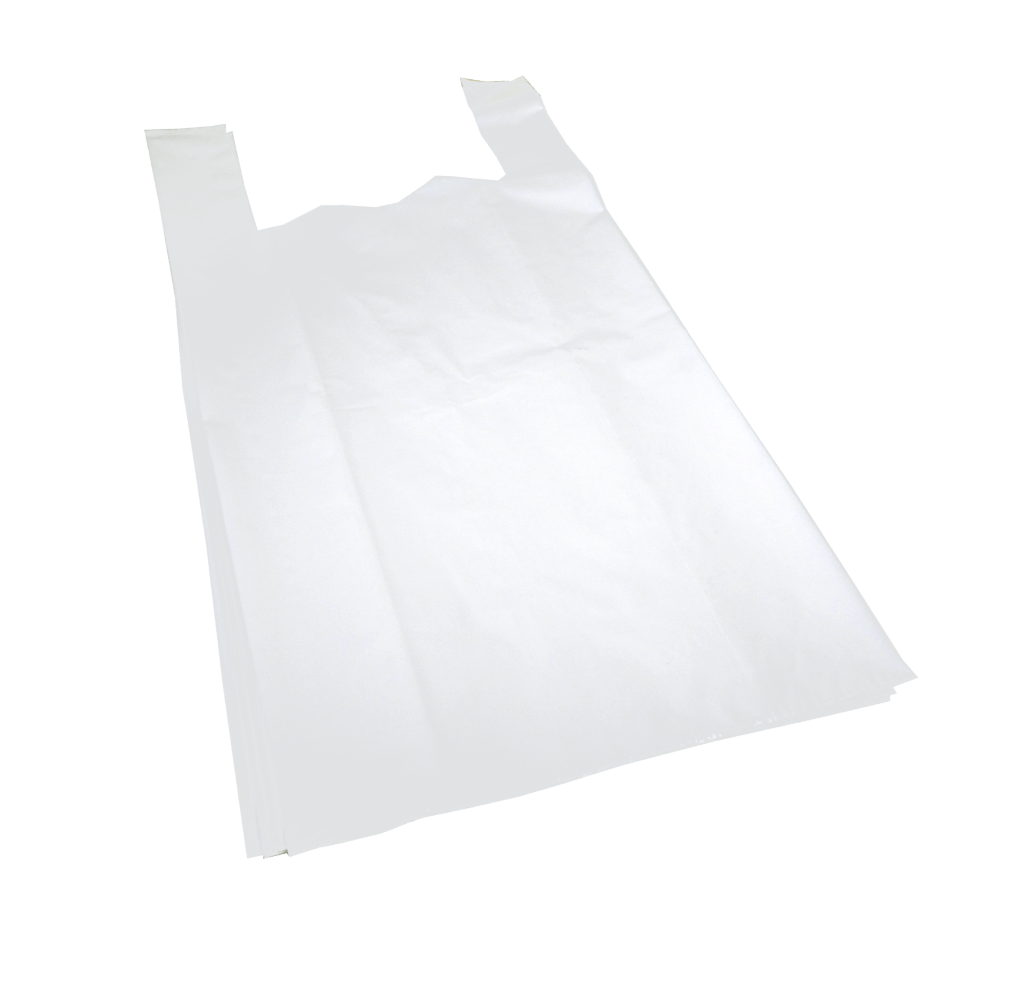 T-shirt bag - 20 L - white 0,03 mm - food grade - SeaPack Oy