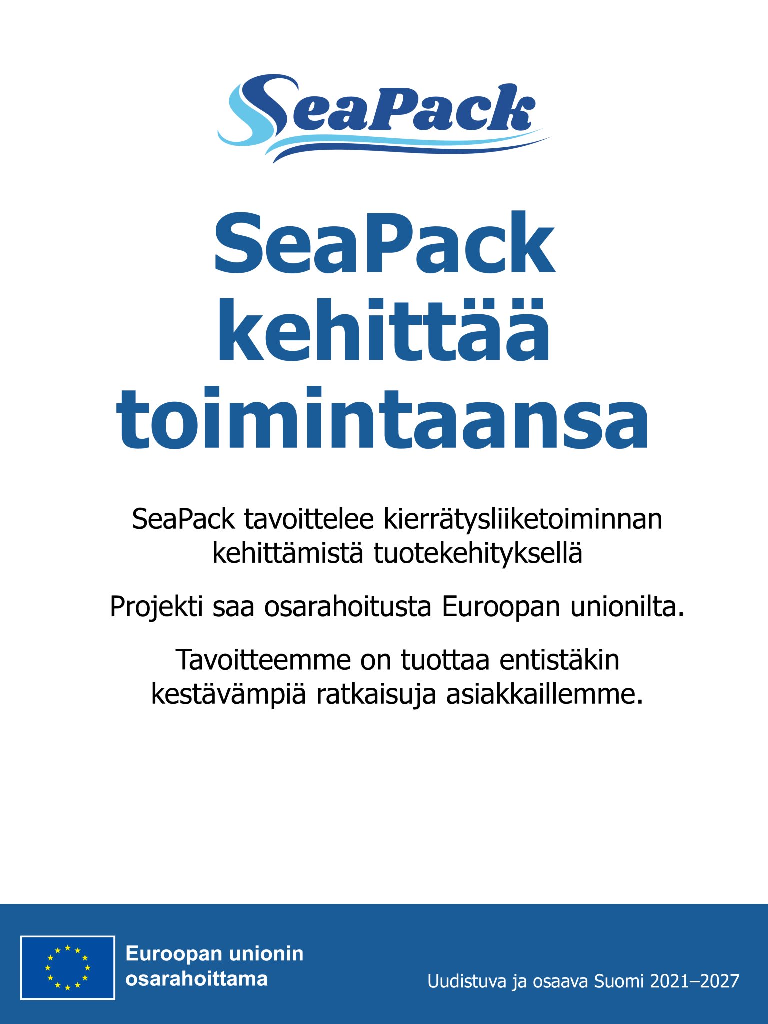 Kestävä kehitys - SeaPack Verkkokauppa